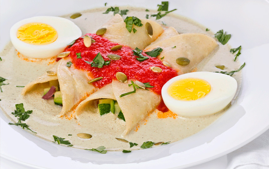 Papadzul, A traditional dish of Mexican food | MÍA Bacalar Luxury ...